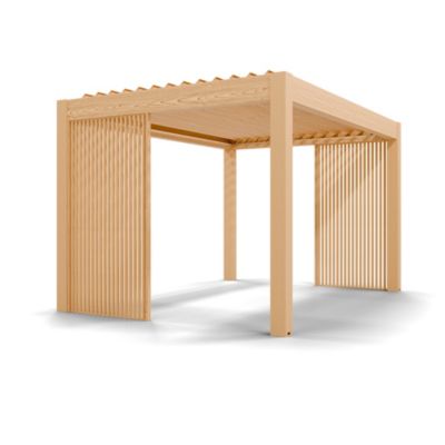 Panneau tube 15 cm pour pergola chêne clair H.225 x l.120 cm 4ALU