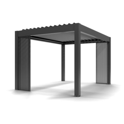 Panneau tube 15 cm pour pergola gris anthracite H.225 x l.60 cm 4ALU