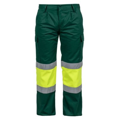Pantalon de travail haute visibilité Fluo Bicolor Taille 42 Multipoches ...