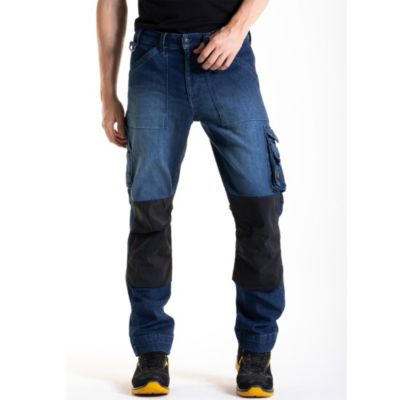 Pantalon de travail multipoches Homme T42 en denim strech Fibreflex ...