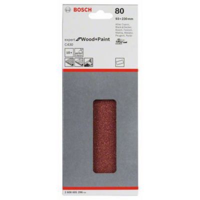 Papier abrasif perforé pour ponceuse vibrante Bosch, lot multi-grains ...