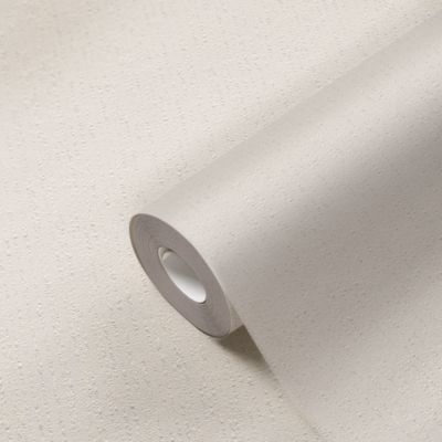 Papier peint à peindre vinyle intissé texturé blanc L. 2500 x l. 106 cm ...