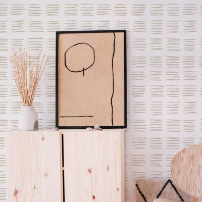 Papier peint adhésif scratch écru en vinyle lavable et amovible - 1 ...