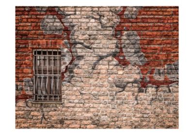 Papier peint intissé panoramique street art break the wall 400x309 cm ...