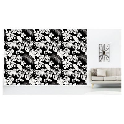 Papier peint intissé TROPICAL NOIR ET BLANC 400 x 270 cm (LxH ...