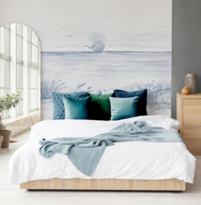 Papier peint panoramique Coucher de soleil, Beige 525 x 250cm