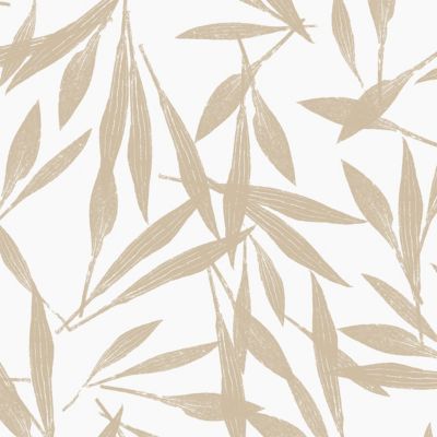 Papier peint panoramique Empreintes végétales, Beige 525 x 250cm