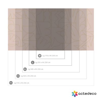 Papier peint panoramique Fragments, Beige 340 x 250cm