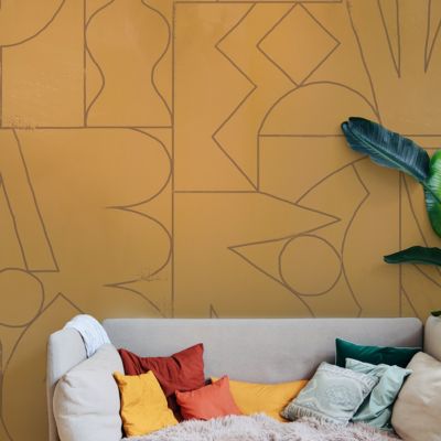 Papier peint panoramique Fragments, Jaune 425 x 250cm