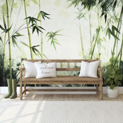Papier Peint Panoramique Intissé Vert Nature 350x250 cm - Colle Inclus ...