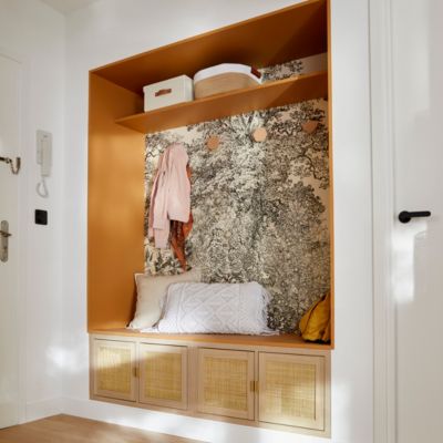 Papier peint panoramique Intissé GoodHome Sugil noir et blanc 300 x 280 cm