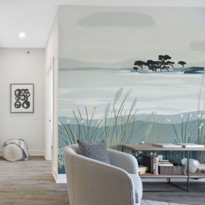 Papier peint panoramique Les îles du Golfe, Bleu 225 x 250cm