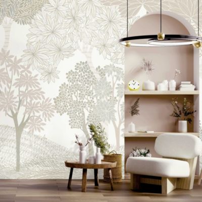 Papier peint panoramique vinyle intissé Dolce vita forêt enchantée vert ...