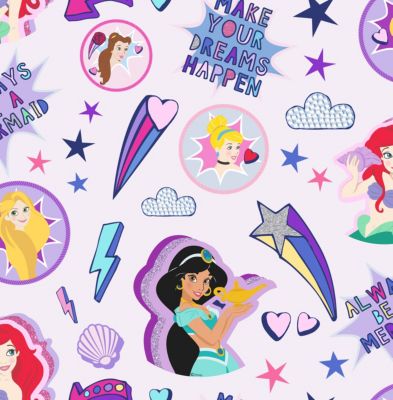 Papier peint Portraits de princesses Disney L.1000 x l.53cm multicolore ...