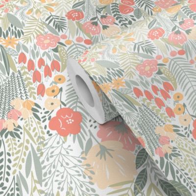 Papier peint pré-encollé vinyle intissé fleuri Easy Roll GoodHome ...
