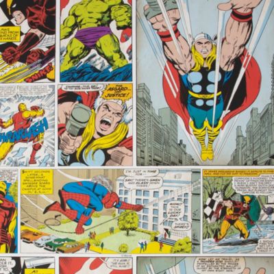 Papier peint support papier BD Marvel L.1005 x l.52cm multicolore ...