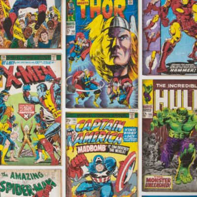 Papier peint support papier Héros Marvel L.1005 x l.52cm multicolore ...