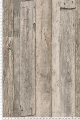 Papier peint Trompe l'oeil Marron Wood'N Stone 2, Elements 2 A.S. Création