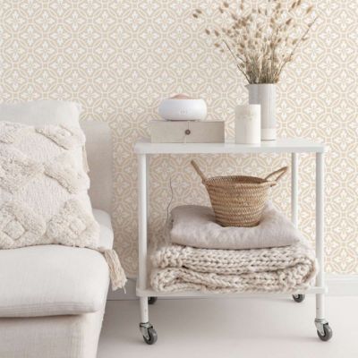 Papier peint vinyle adhésif vintage sable 50x300 cm | Castorama