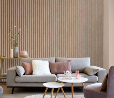 Papier Peint Effet Tasseau De Bois