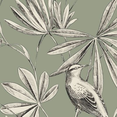 Papier peint Vinyle Intissé GoodHome Osum vert sauge