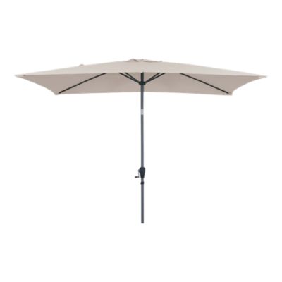 Parasol centré inclinable rectangulaire ouverture manivelle toile moon ...