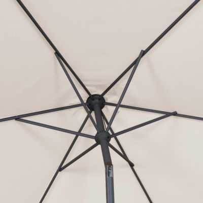 Parasol centré inclinable rond ouverture manivelle toile moon beam ...