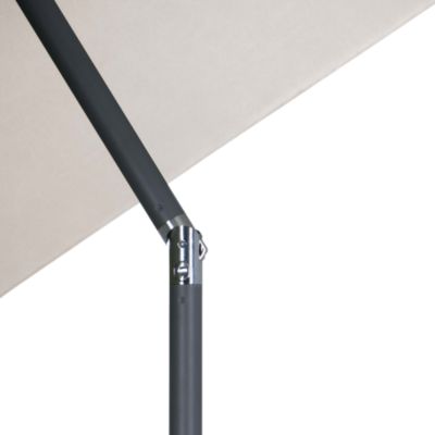 Parasol centré inclinable rond ouverture manivelle toile moon beam ...