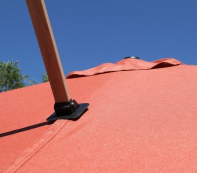 Parasol déporté 3x3m - effet bois - Terracotta - QUARTZ