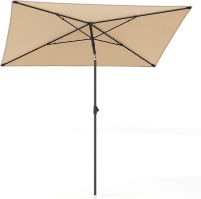 Parasol de Jardin Exterieur 213x140cm,avec Toit Inclinable,Bouton ...
