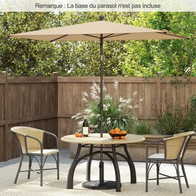 Parasol de Jardin Exterieur 213x140cm,avec Toit Inclinable,Bouton ...