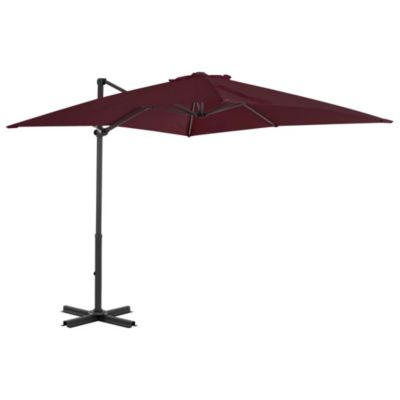 Parasol deporte avec mât en aluminium aluminium bordeaux Helloshop26