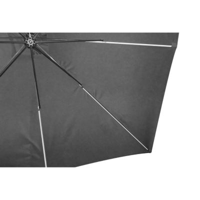 Parasol Néon LED déporté 3 x 3 m gris degrés SOLENZARA | Castorama