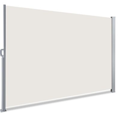Paravent retractable avec housse de protection 160x300cm Beige VOUNOT ...