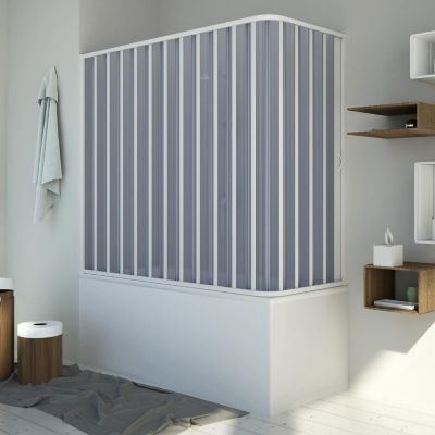 Pare baignoire70x170 CM H150 en Plastique pvc modèle Santorini avec l ...
