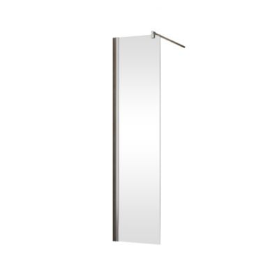 Paroi de douche à l'italienne fixe l.50 x H.200 cm, verre transparent ...