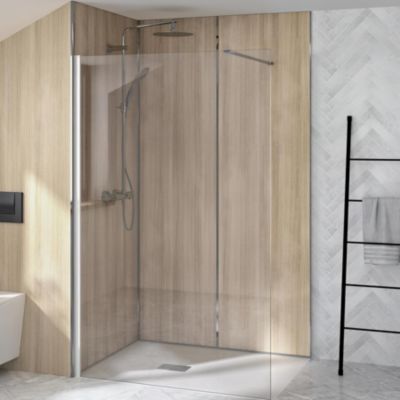 Paroi de douche fixe Kinedo SUPRA Solo H1,90m L1,00m laqué blanc
