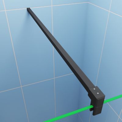 Paroi de douche fixe Noir 140 x 200cm - 8mm verre anticalcaire ...