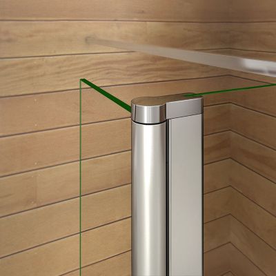 Paroi de douche à l'italienne - 110 x 200cm -bande centrale sablé -8mm ...