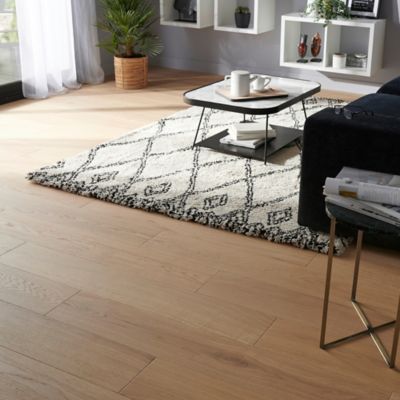 Parquet contrecollé clipsable en chêne GoodHome Halland finition huilée ...