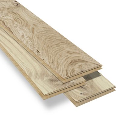 Parquet contrecollé clipsable Lulea XL en chêne vernis naturel rustique