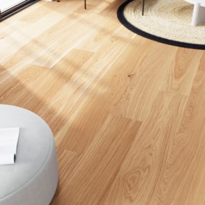 Parquet contrecollé clipsable Visby XXL en chêne huilé blond | Castorama