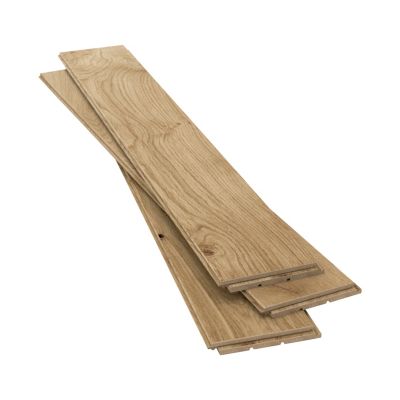 Parquet massif à clipser Lulea M en chêne verni naturel