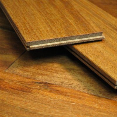 Parquet massif à coller Cumaru M verni brun