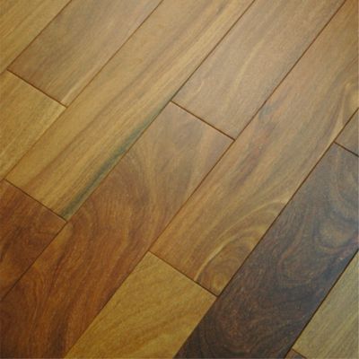 Parquet massif à coller Cumaru M verni brun