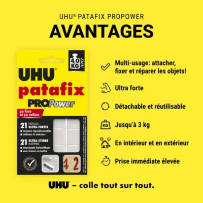 Pastille UHU Patafix Propower, 21 pièces
