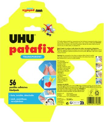 Pastille UHU Patafix transparent, 56 pièces