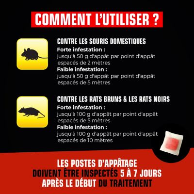 Pât'appât rats et souris Kapo 150g prêt à l'emploi