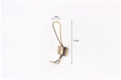 Patère en acier effet cuivré à fixer 2 têtes