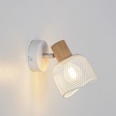 Patère spot E14 25W Corep Ottawa blanc L.10 x L.16 x H.15 cm | Castorama